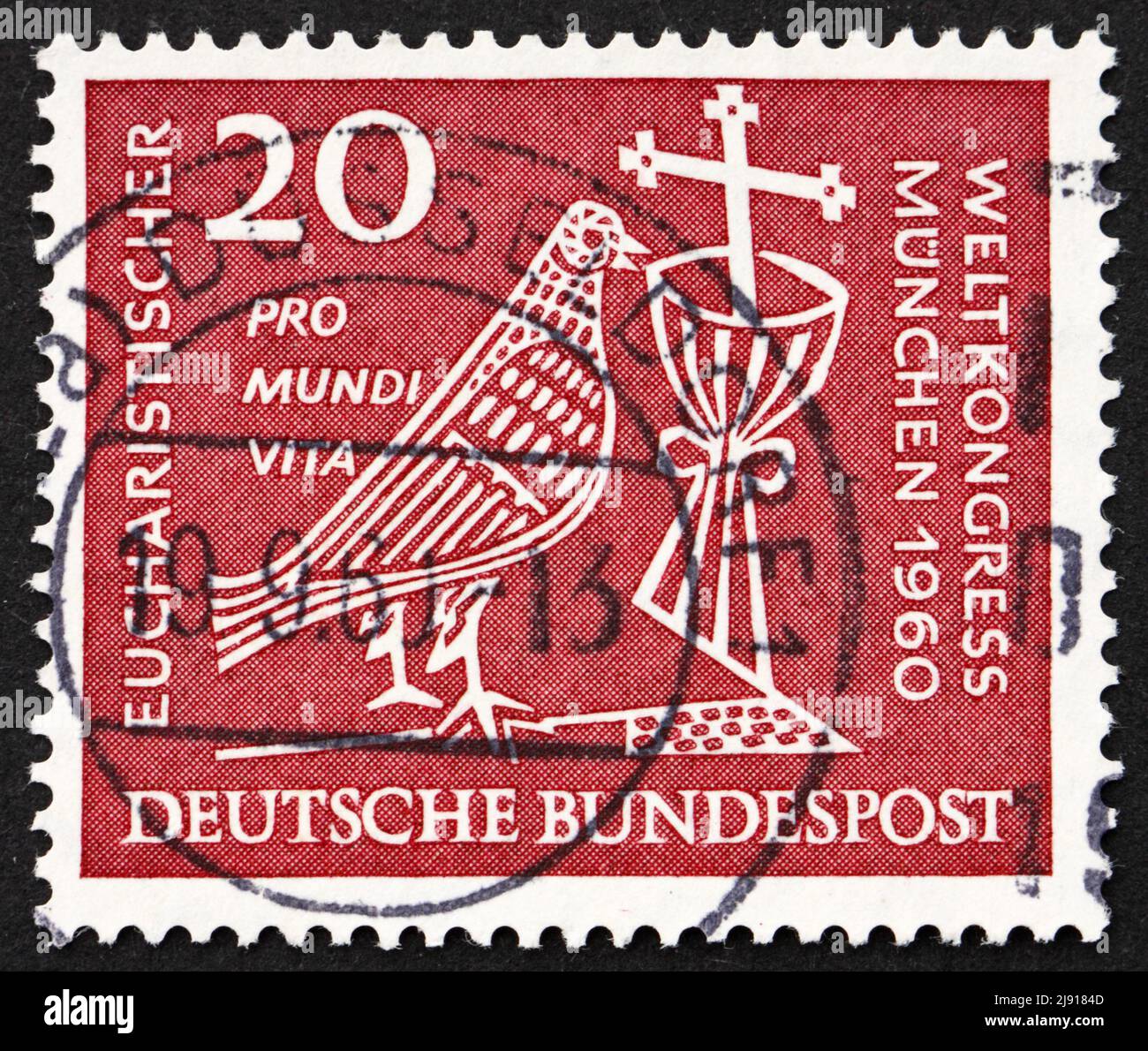 GERMANY - CIRCA 1960: a stamp printed in the Germany shows Dove ...