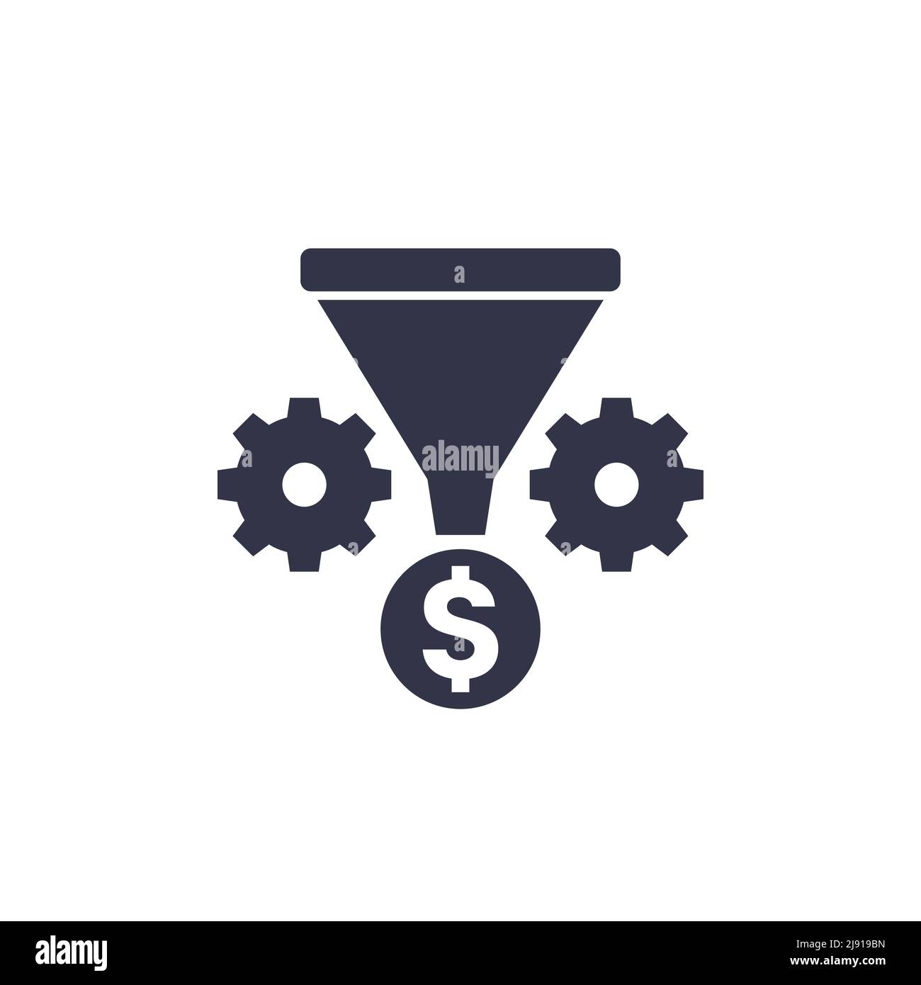 sales funnel icon, marketing and business sign Stock Vector Image & Art ...