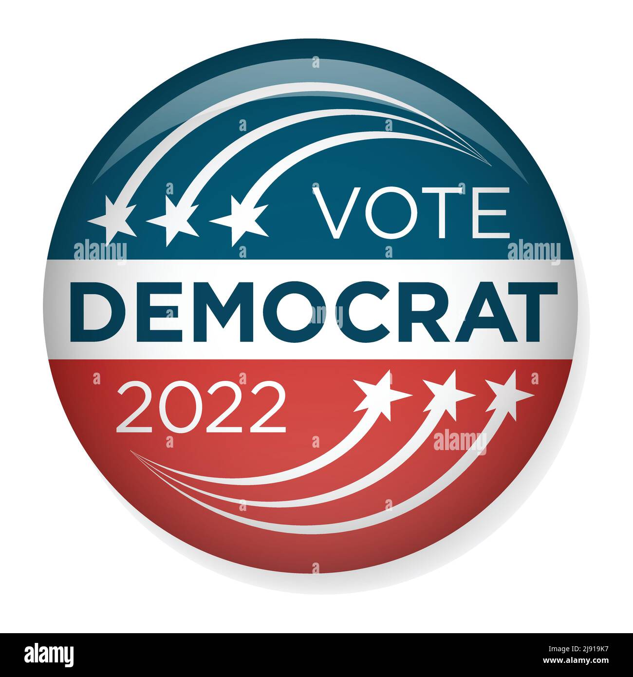 2022 Midterm Elections Design with Red White Blue Vote Icon Stock ...