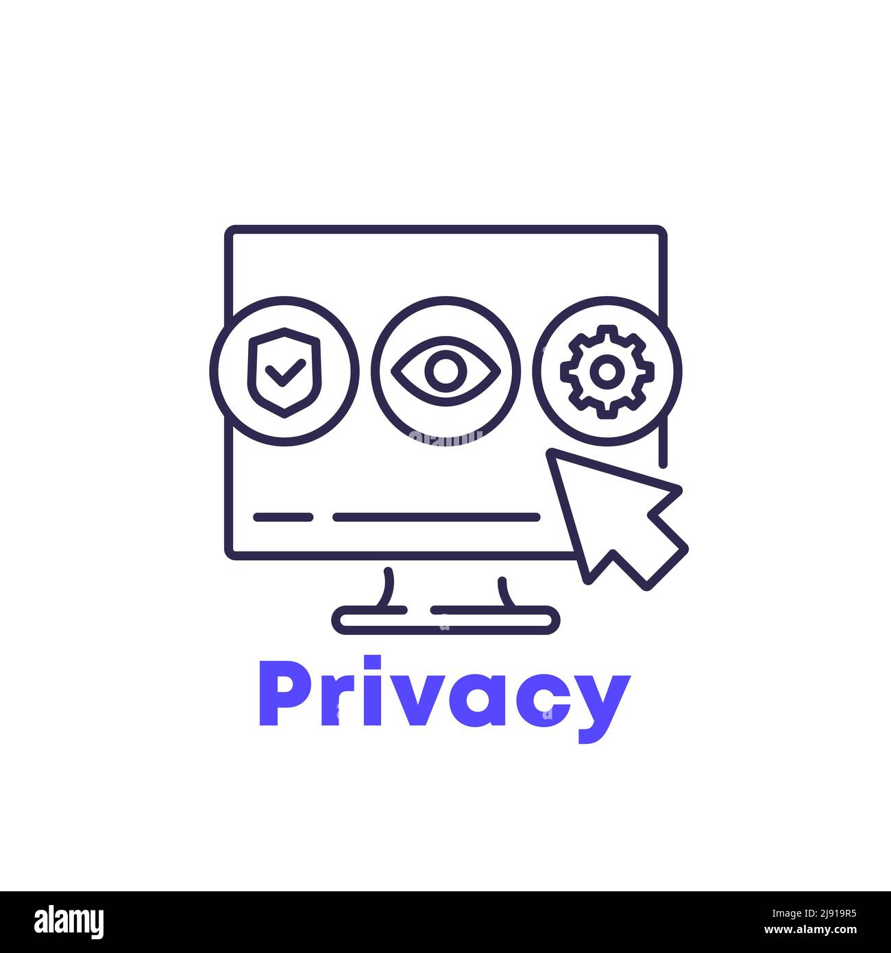Online privacy settings Stock Vector Images - Alamy
