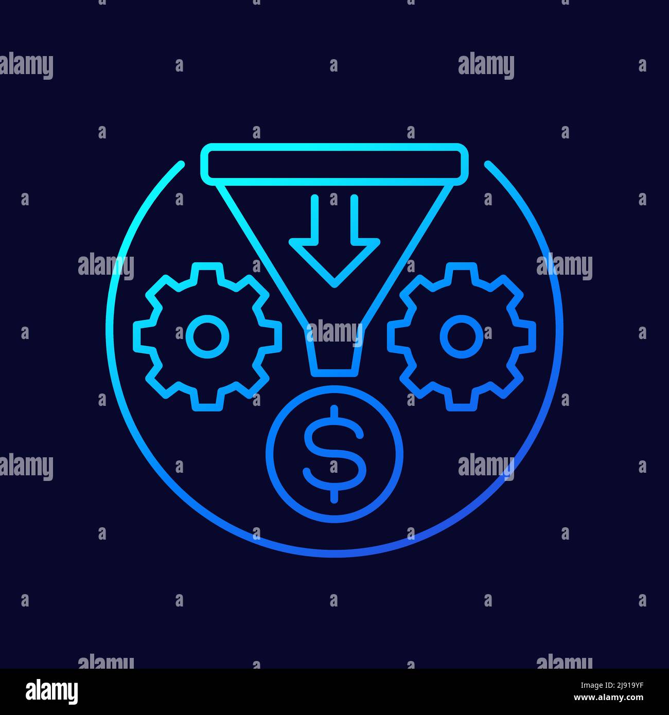 Funnel filter thin line Stock Vector Images - Alamy