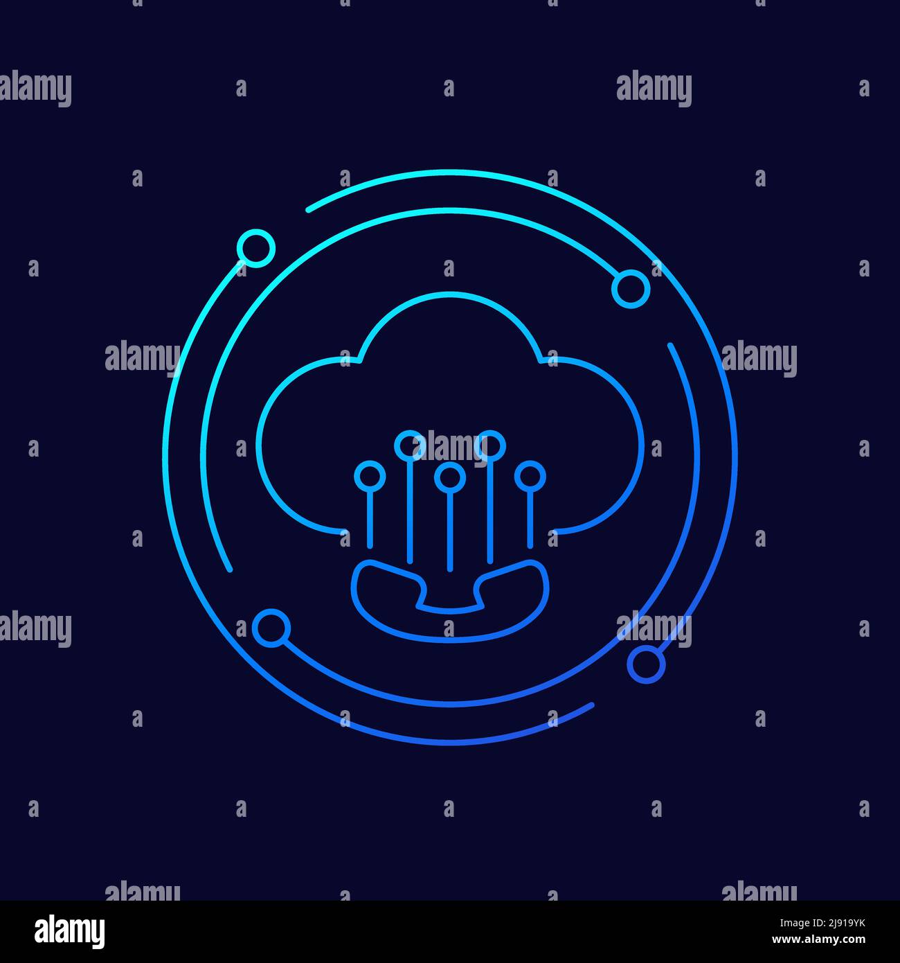 Voip call line icon for web, vector Stock Vector Image & Art - Alamy