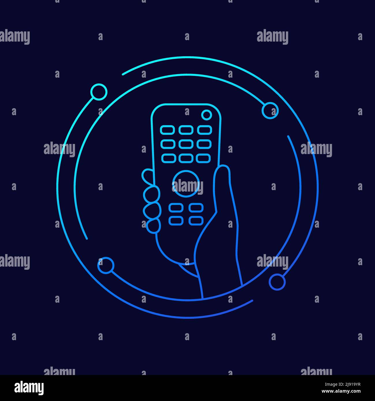 tv remote control, rc in hand line vector Stock Vector Image & Art - Alamy