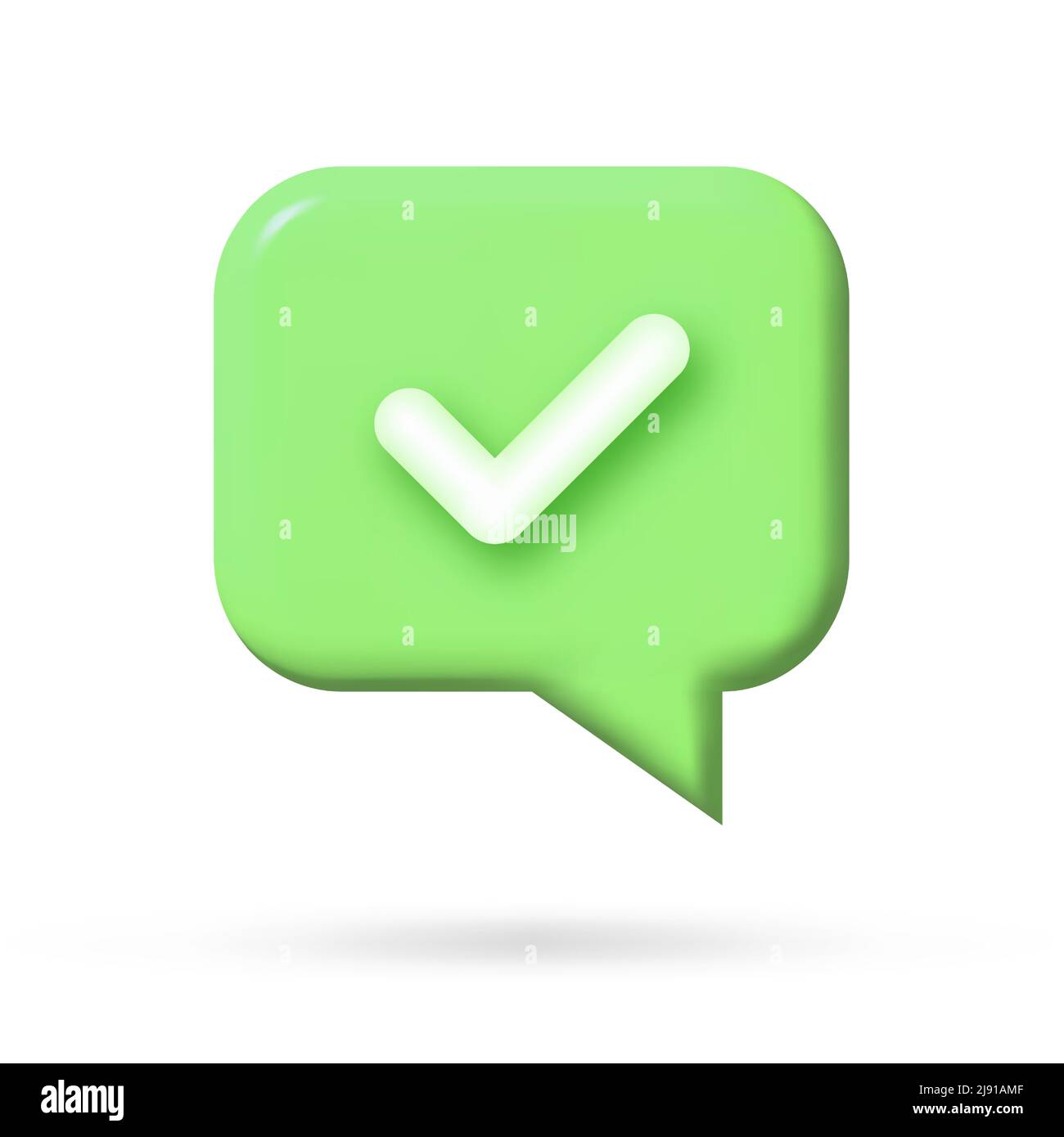 Check mark confirmation and approval icon. Vector 3d illustration Stock ...