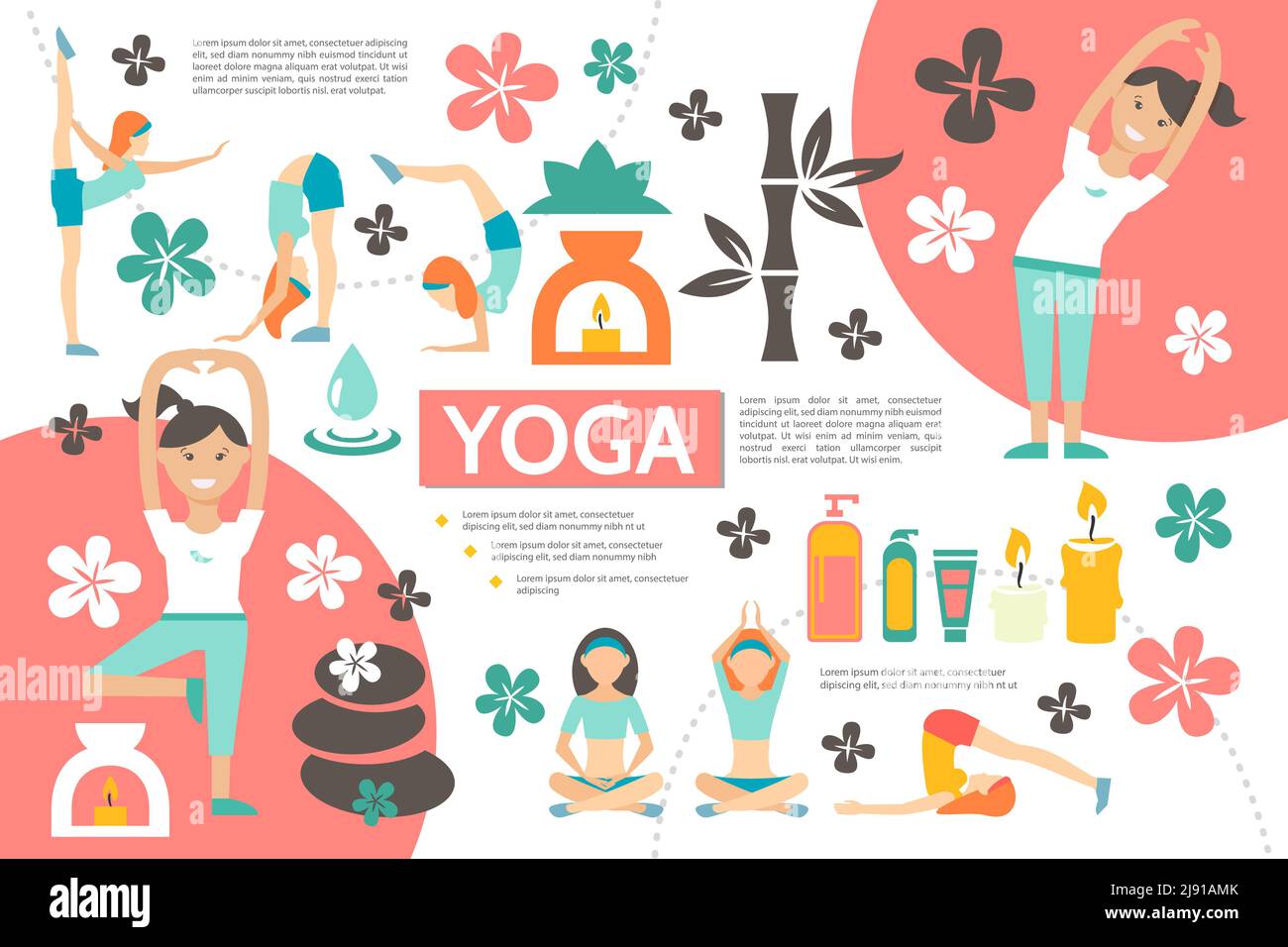 Yoga infographics hi-res stock photography and images - Alamy
