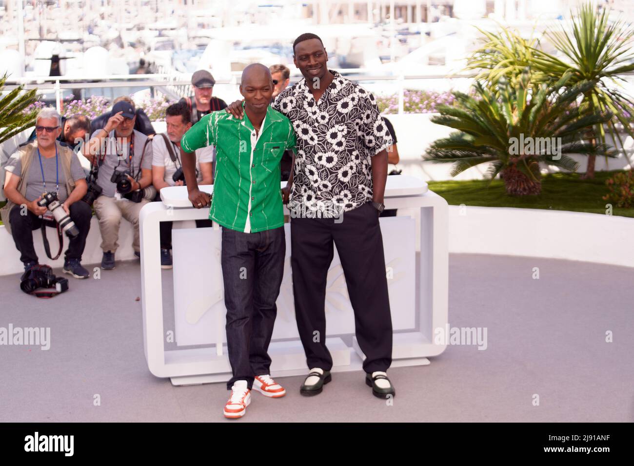 Alassane Diong, Omar Sy attend the photo call for "Tirailleurs ...