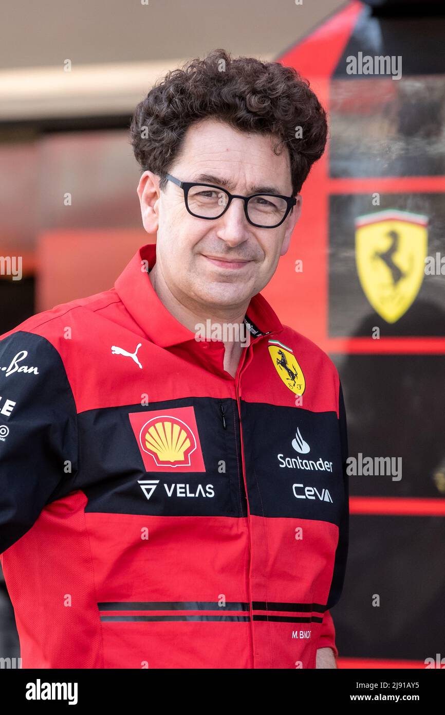 Mattia Binotto of Scuderia Ferrari looks on during previews ahead of ...