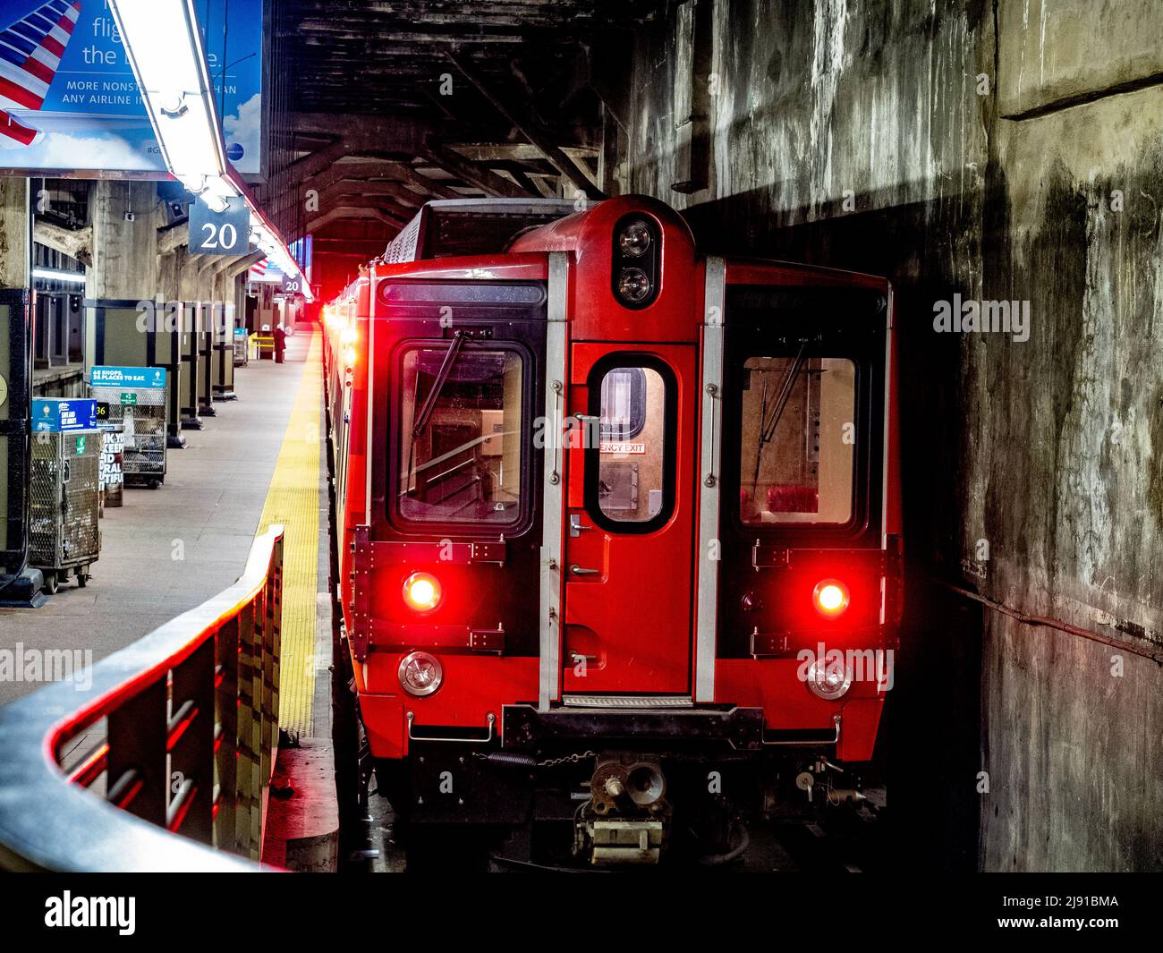 Underground subway track system tunnel Stock Photo - Alamy