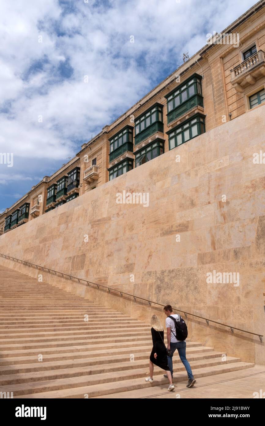 Valletta steps hi-res stock photography and images - Alamy
