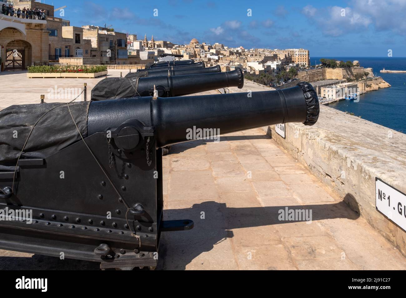 Saluting Battery, Valletta, Malta Stock Photo - Alamy