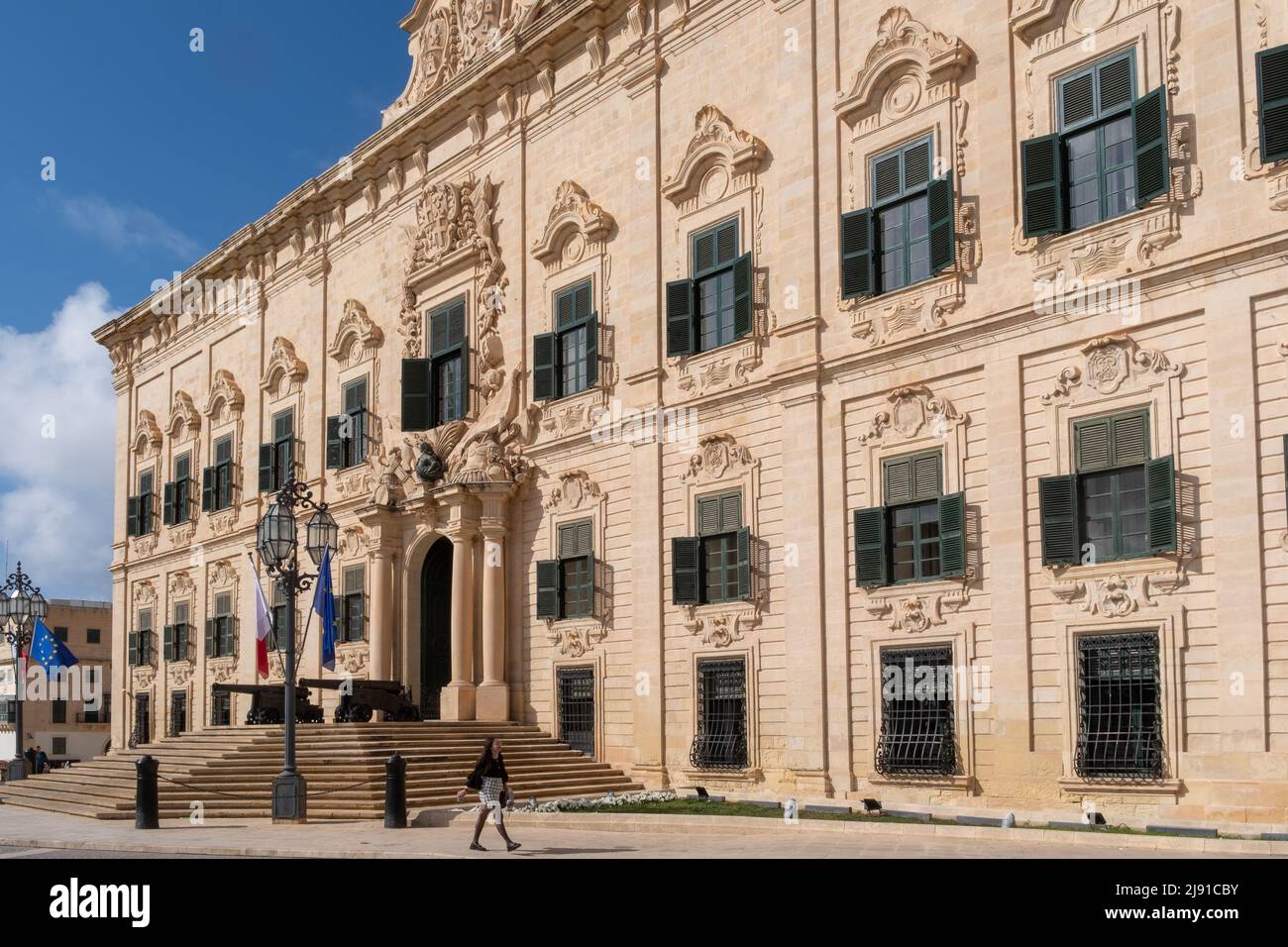 Auberge de Castille, Castille Square, Valletta, Malta Stock Photo - Alamy