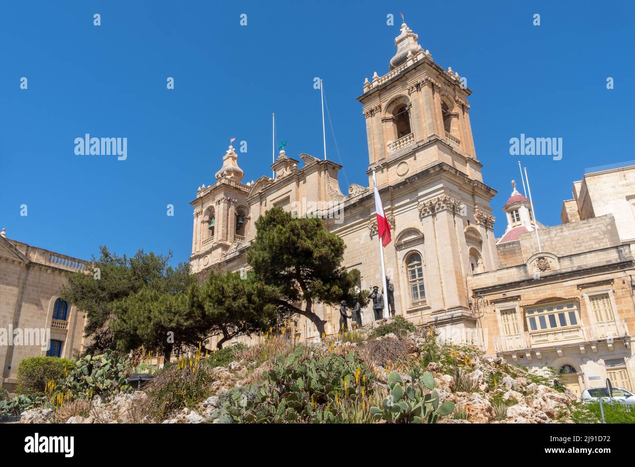St Lawrence's Church, Vittoriosa (Birgu), The Three Cities, Malta Stock ...
