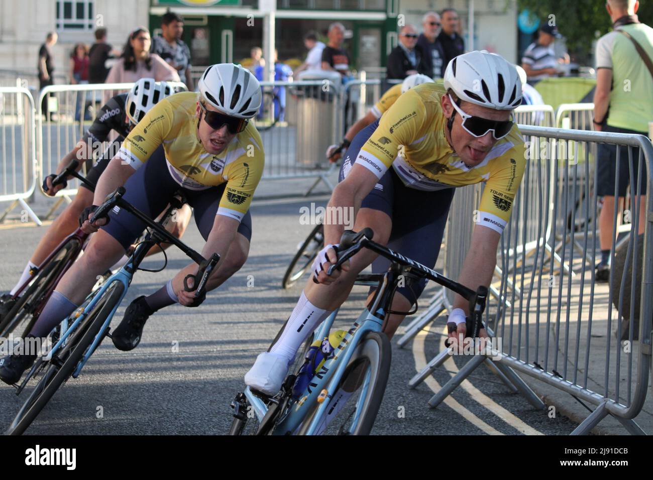 Clacton-on-Sea, UK. 19th May 2022. Cycling event Tour Series 2022 round ...