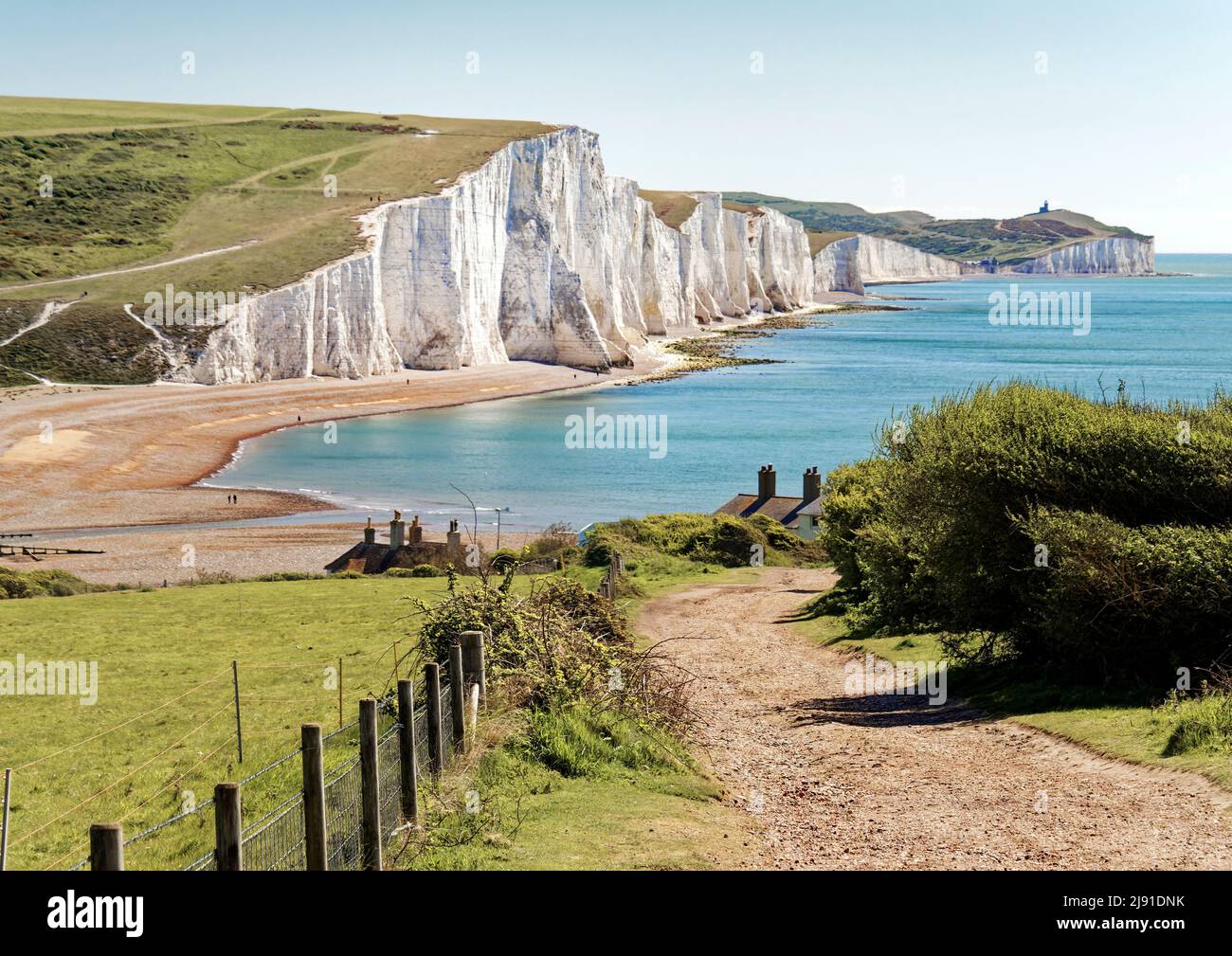 Former Coast Guard Cottages & Seven Sisters Chalk Cliffs just outside ...