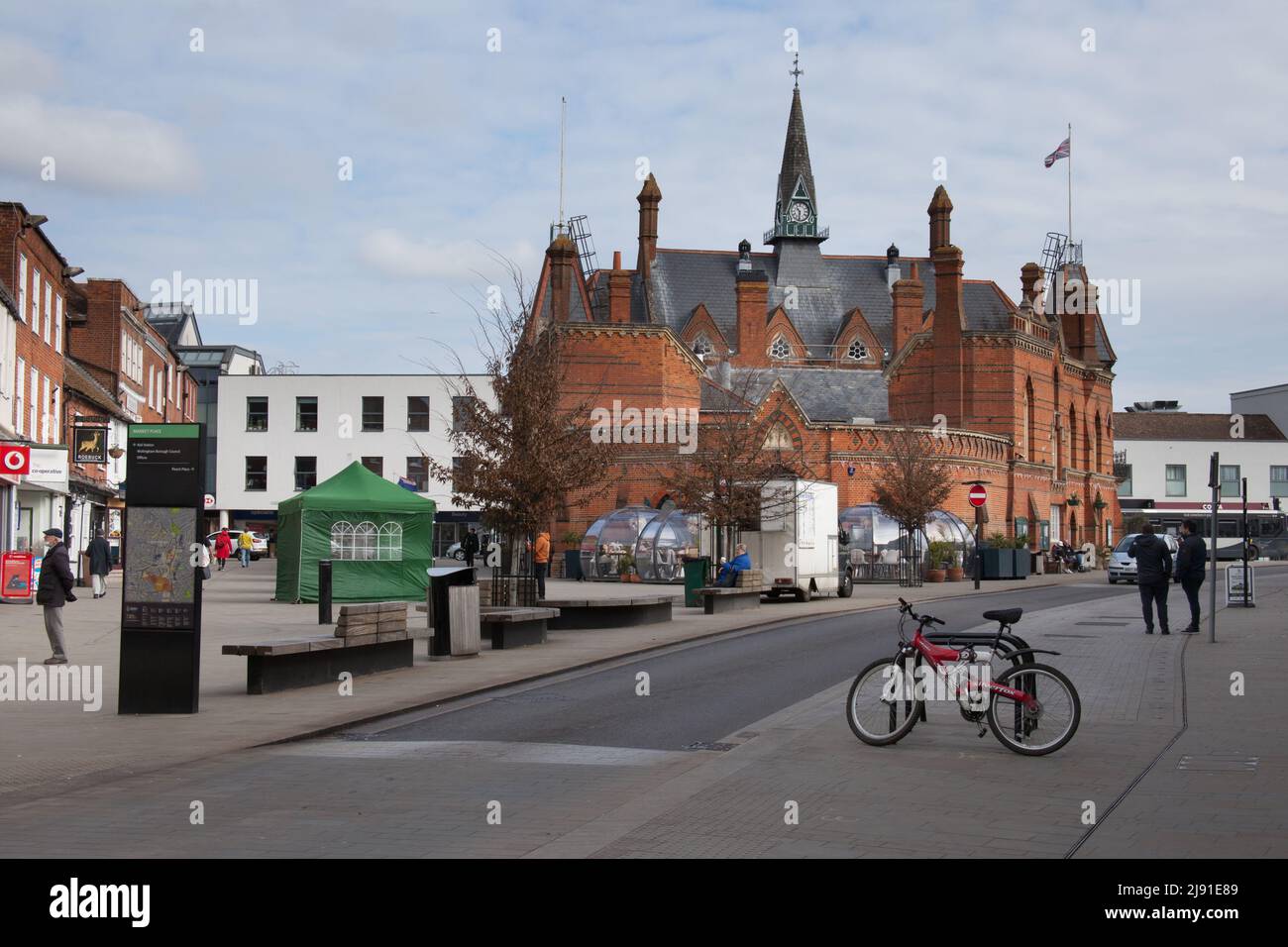 The Town Hall on Market Place in Wokingham, Berkshire in the UK Stock ...