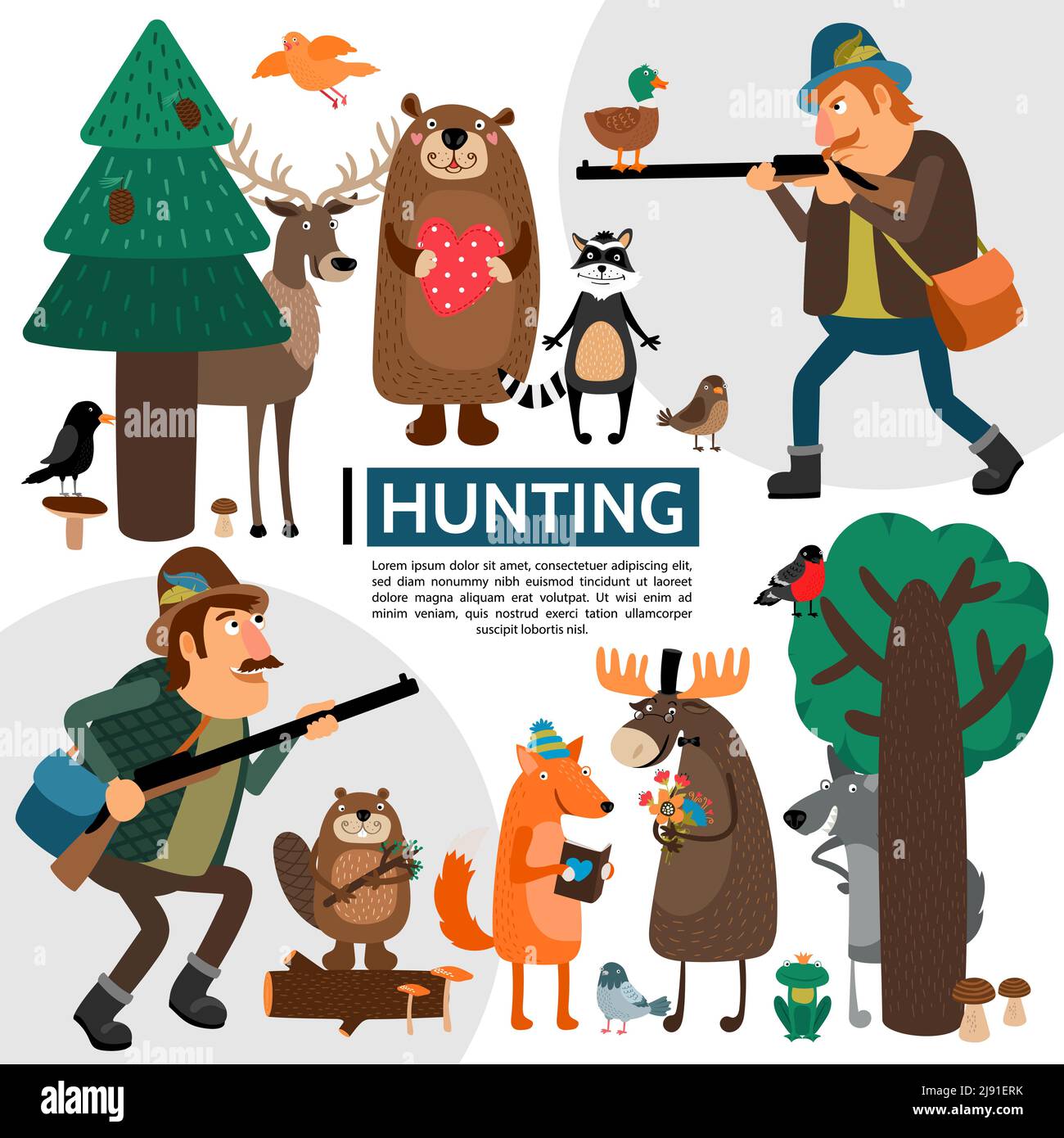 Elk hunters Stock Vector Images - Alamy