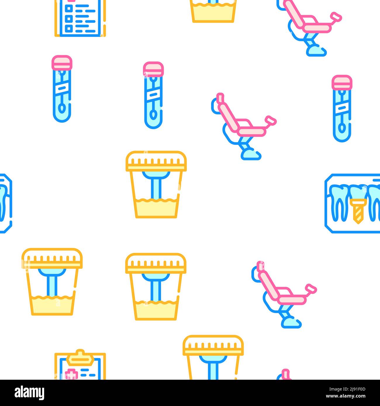 Medical Checkup Health Vector Seamless Pattern Stock Vector Image & Art ...