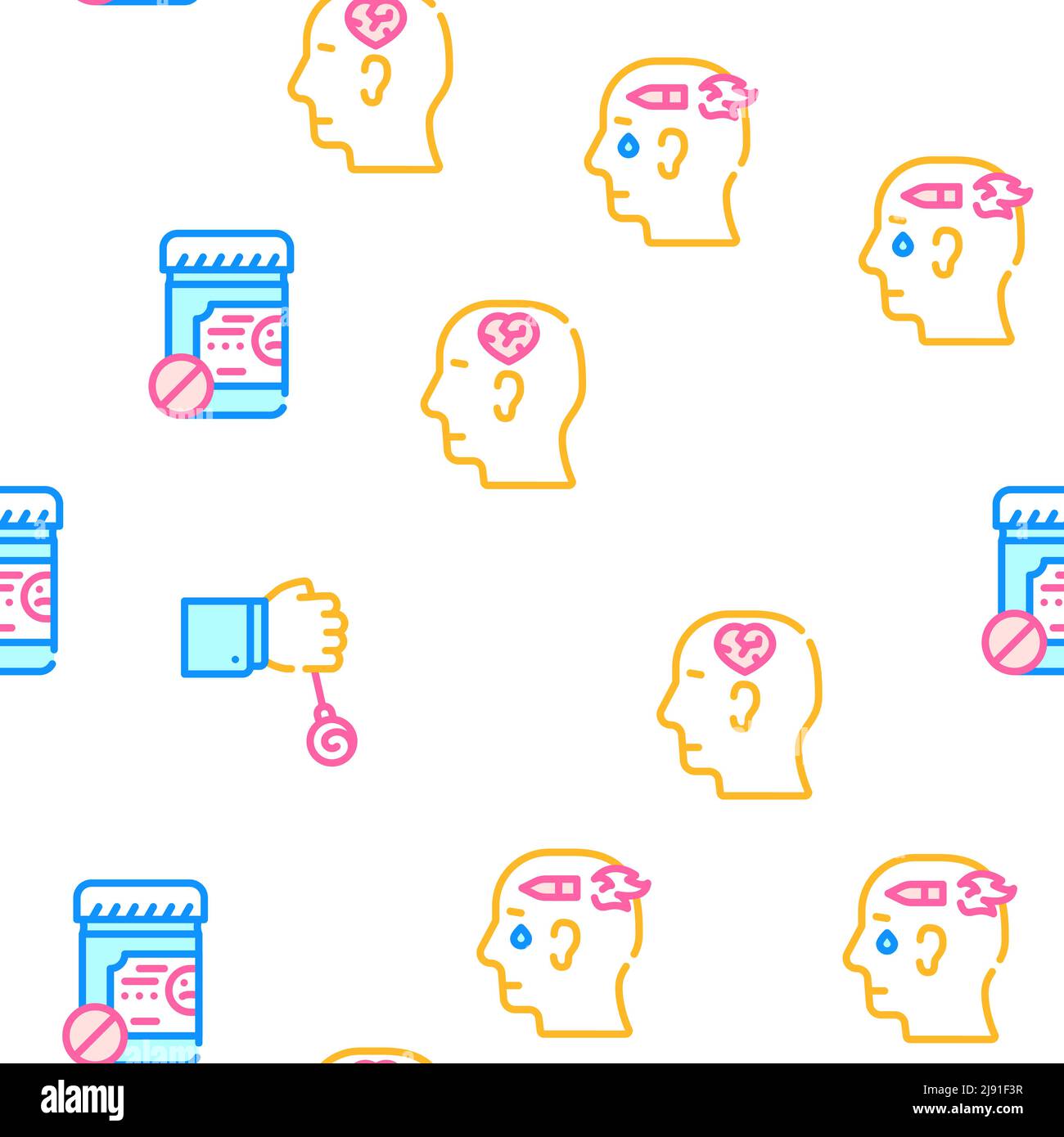 Psychologist Doctor Vector Seamless Pattern Stock Vector Image & Art ...