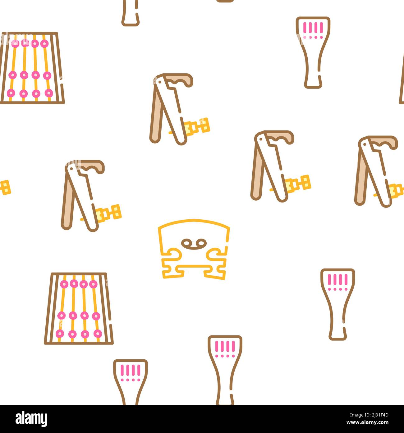 Violin String Musical Instrument Icons Set Vector Stock Vector Image ...