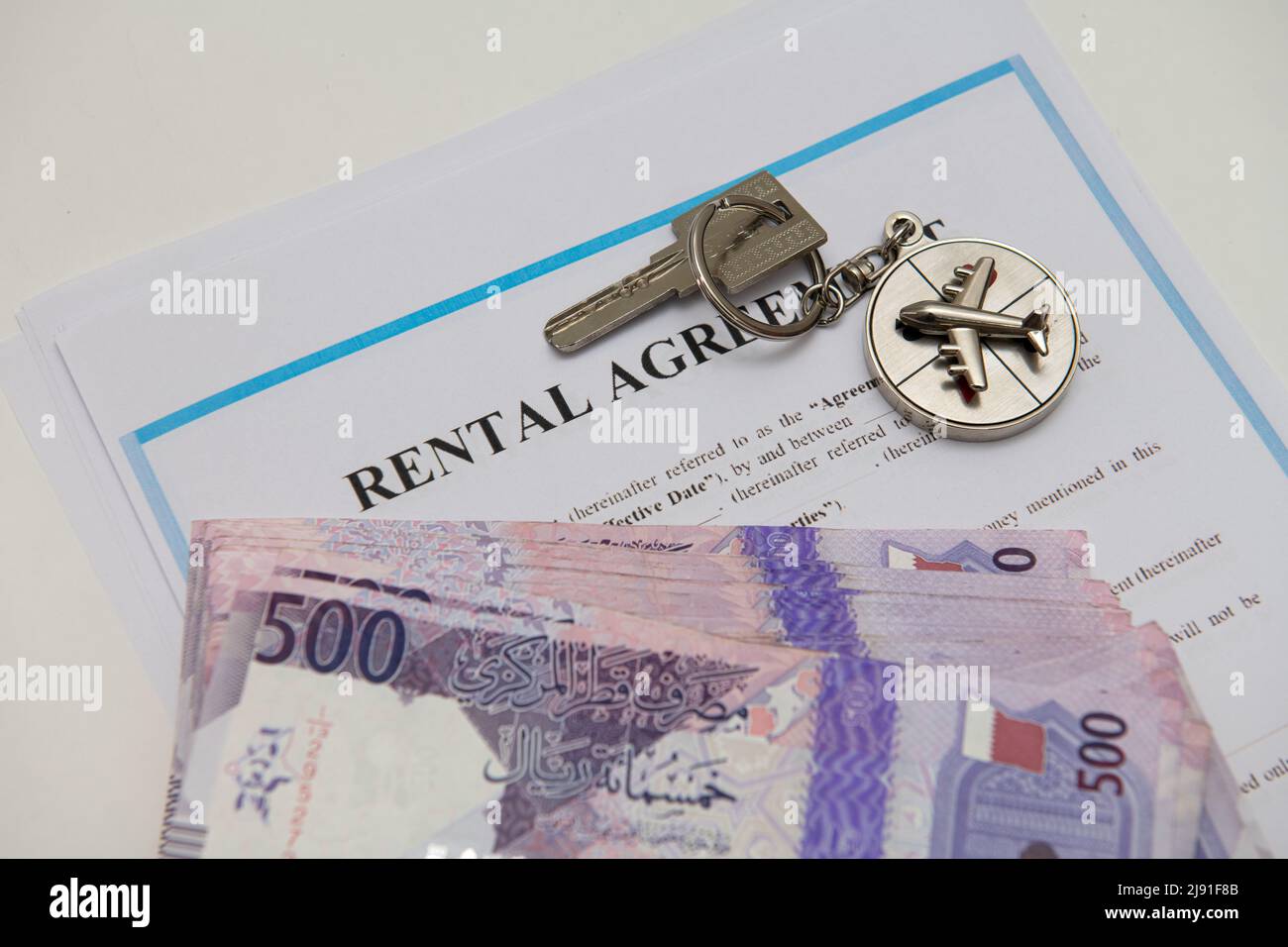 Property rental agreement for filing in and keys with Qatar Bank Note ...