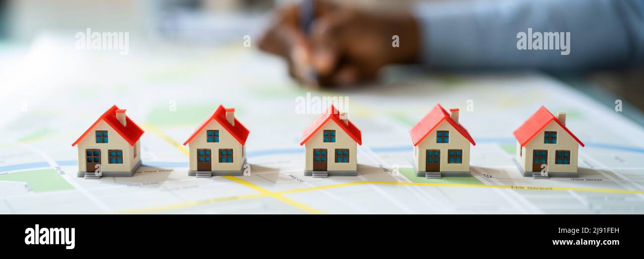 Land Development Map. Developer With Project Plot Stock Photo - Alamy