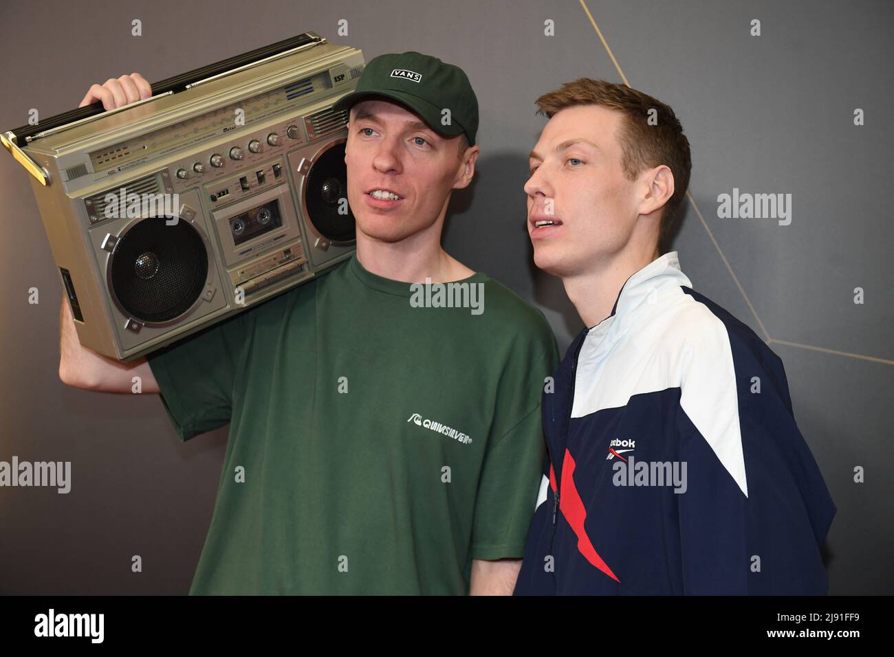 Moscow. Soloists of the DABRO group Ivan Zasidkevich and Mikhail ...