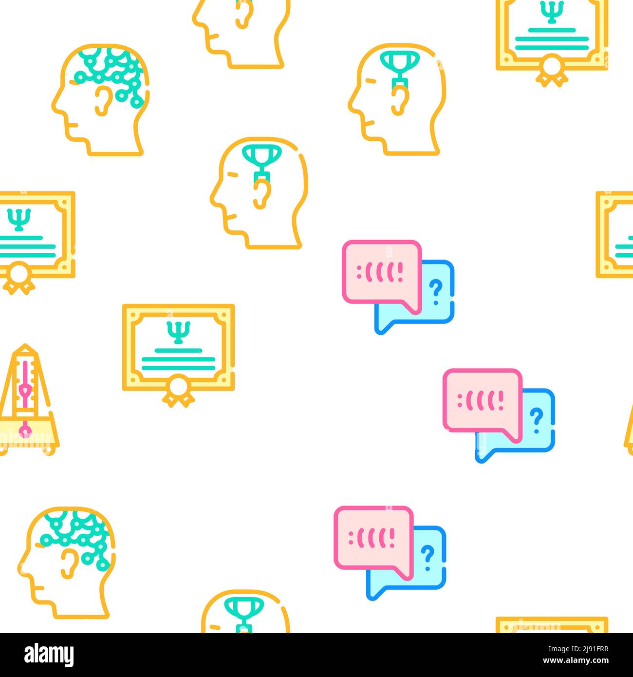 Psychologist Doctor Vector Seamless Pattern Stock Vector Image & Art ...