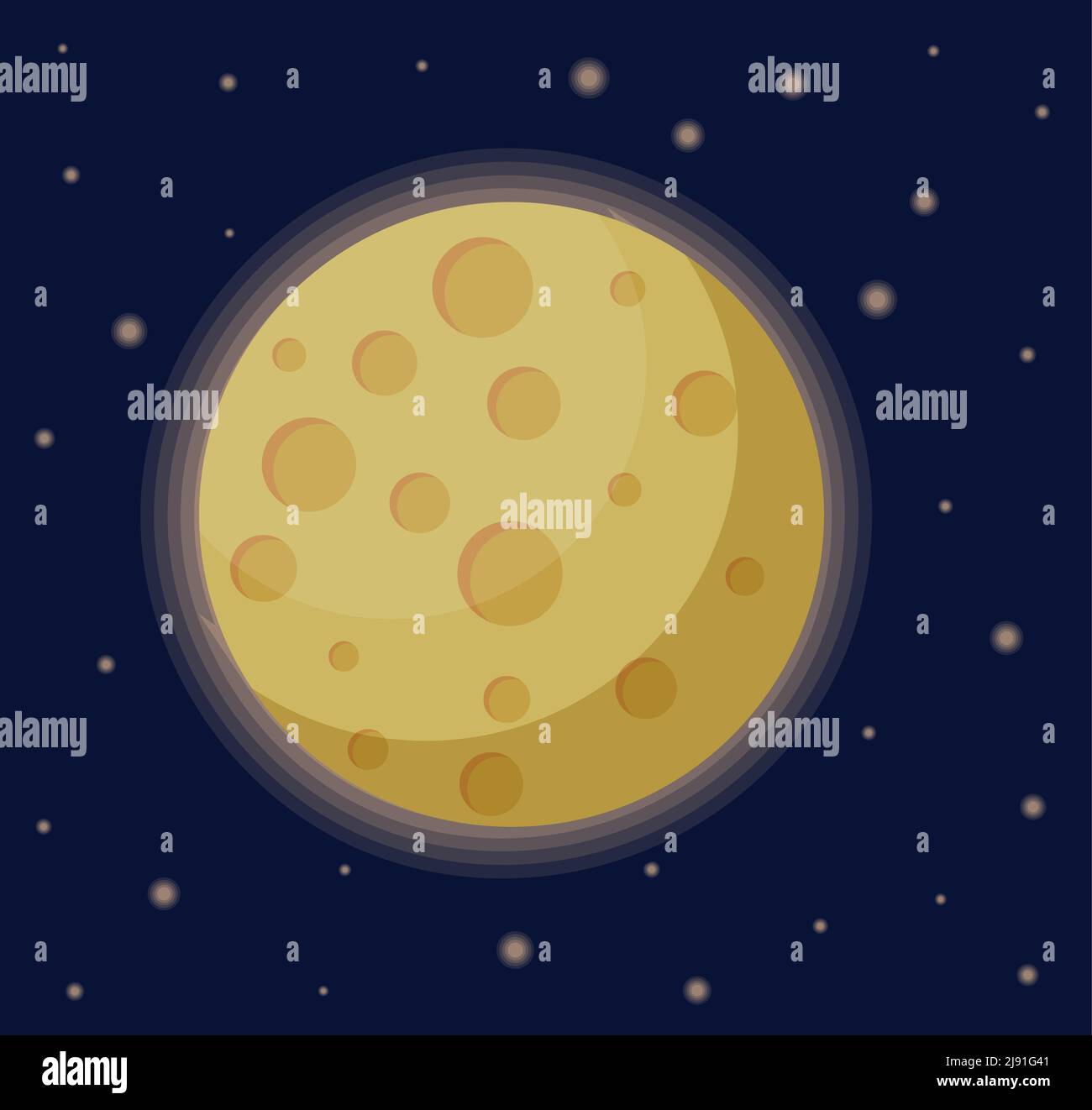 Realistic full moon. Detailed vector illustration. Elements of this ...