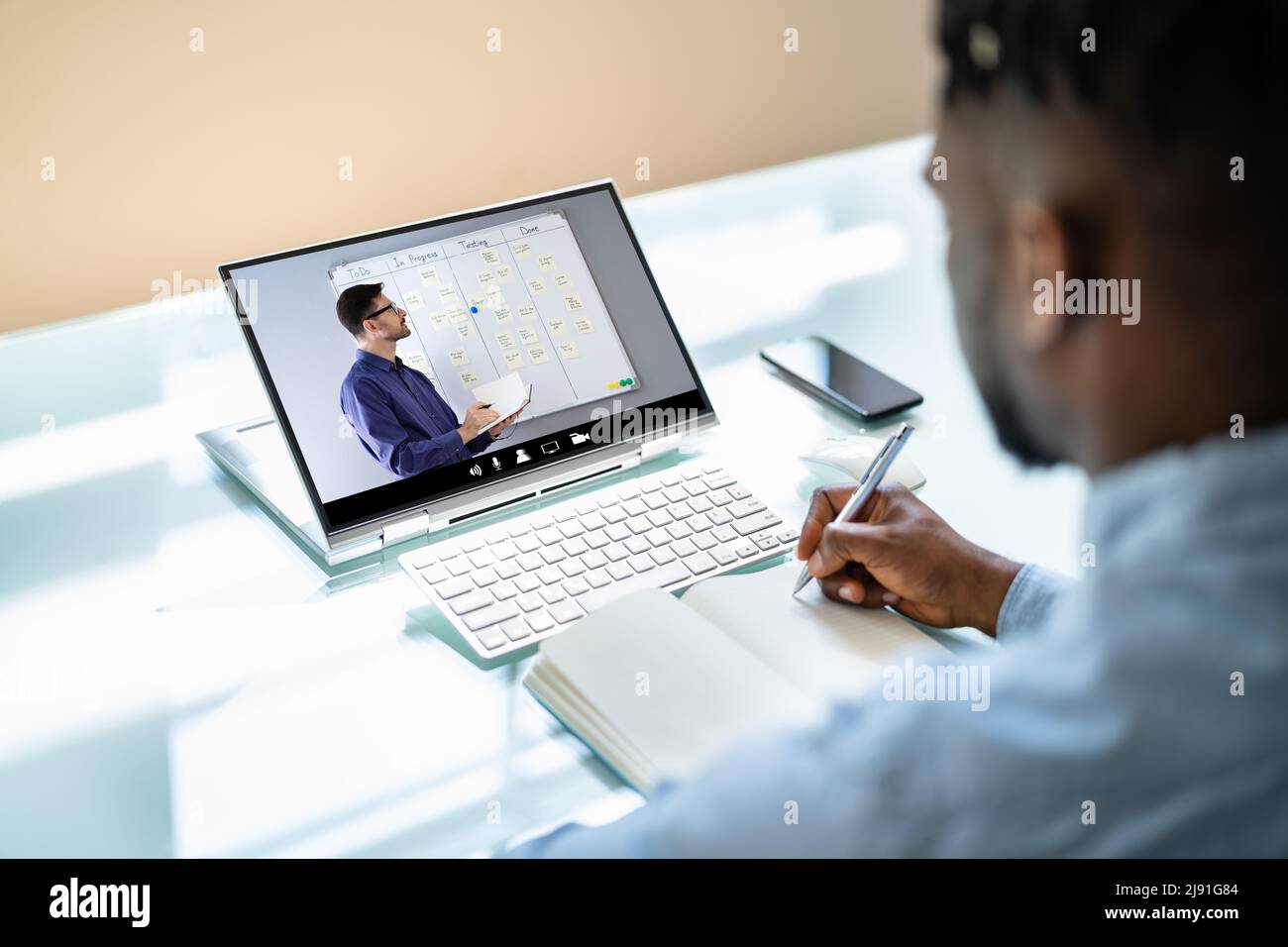 Coaching Lecture And Virtual Remote Training Session Stock Photo - Alamy