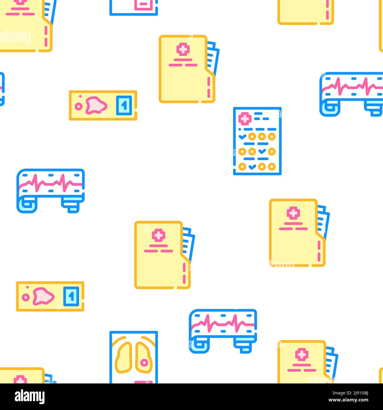 Medical Checkup Health Vector Seamless Pattern Stock Vector Image & Art ...