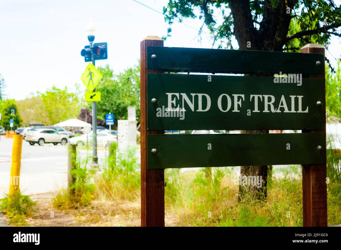 End of trail sign Stock Photo - Alamy