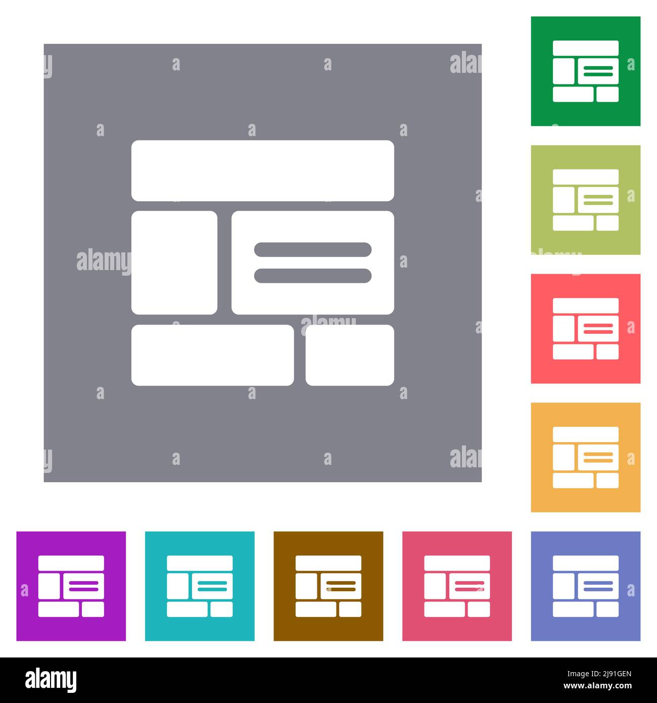 Web layout solid icons Stock Vector Images - Alamy