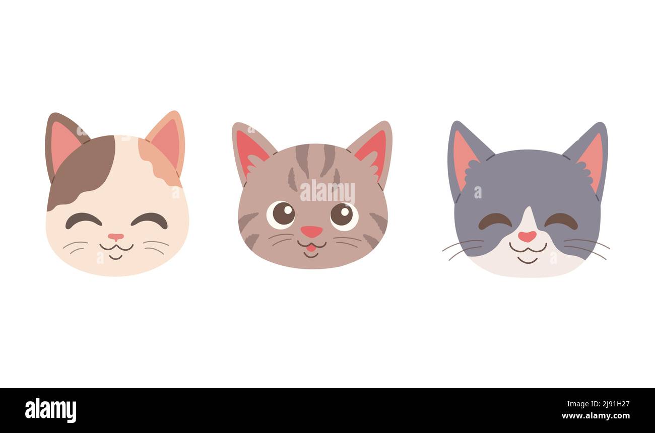 Cat muzzle kitty head Stock Vector Images - Alamy