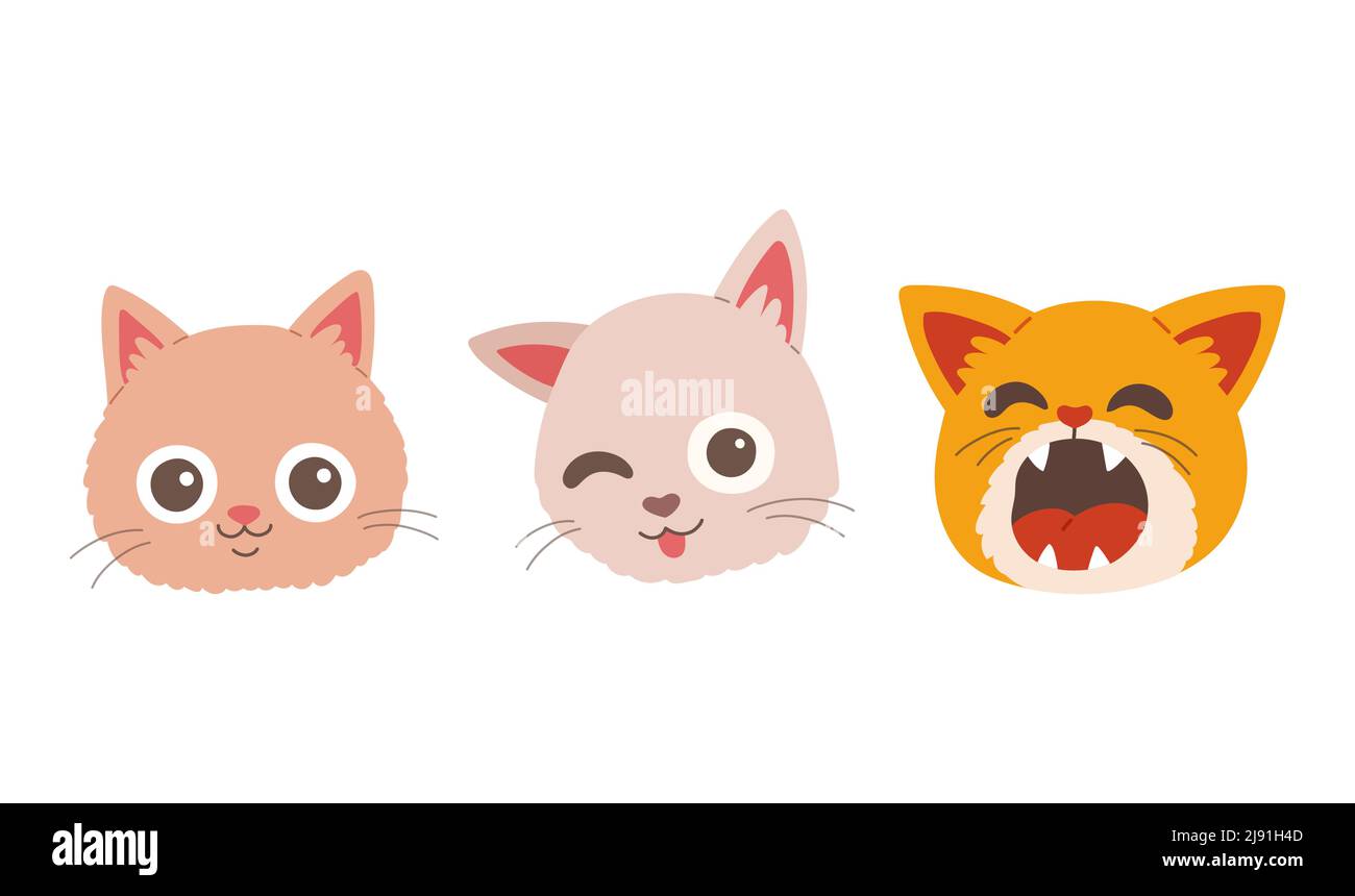 Cat muzzle kitty head Stock Vector Images - Alamy