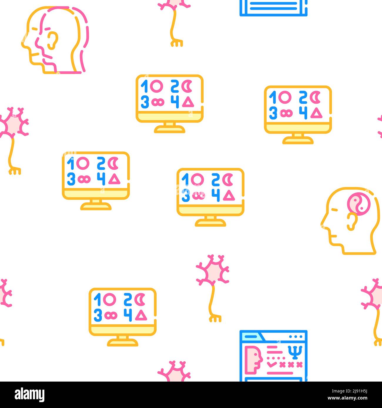 Psychologist Doctor Vector Seamless Pattern Stock Vector Image & Art ...