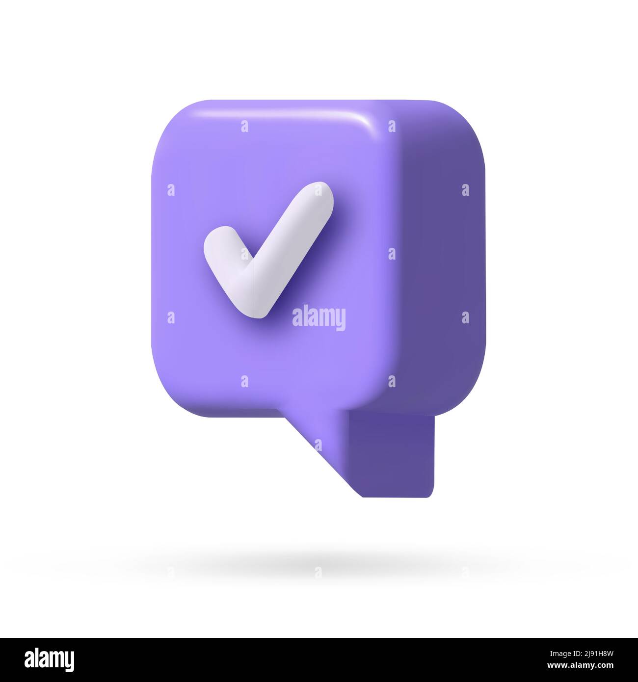 Check mark confirmation and approval icon. Vector 3d illustration Stock ...