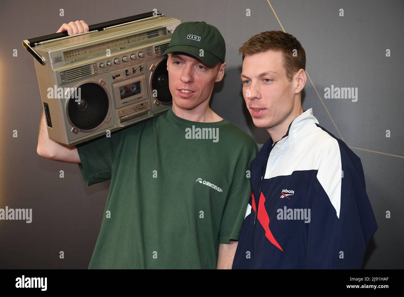 Moscow. Soloists of the DABRO group Ivan Zasidkevich and Mikhail ...