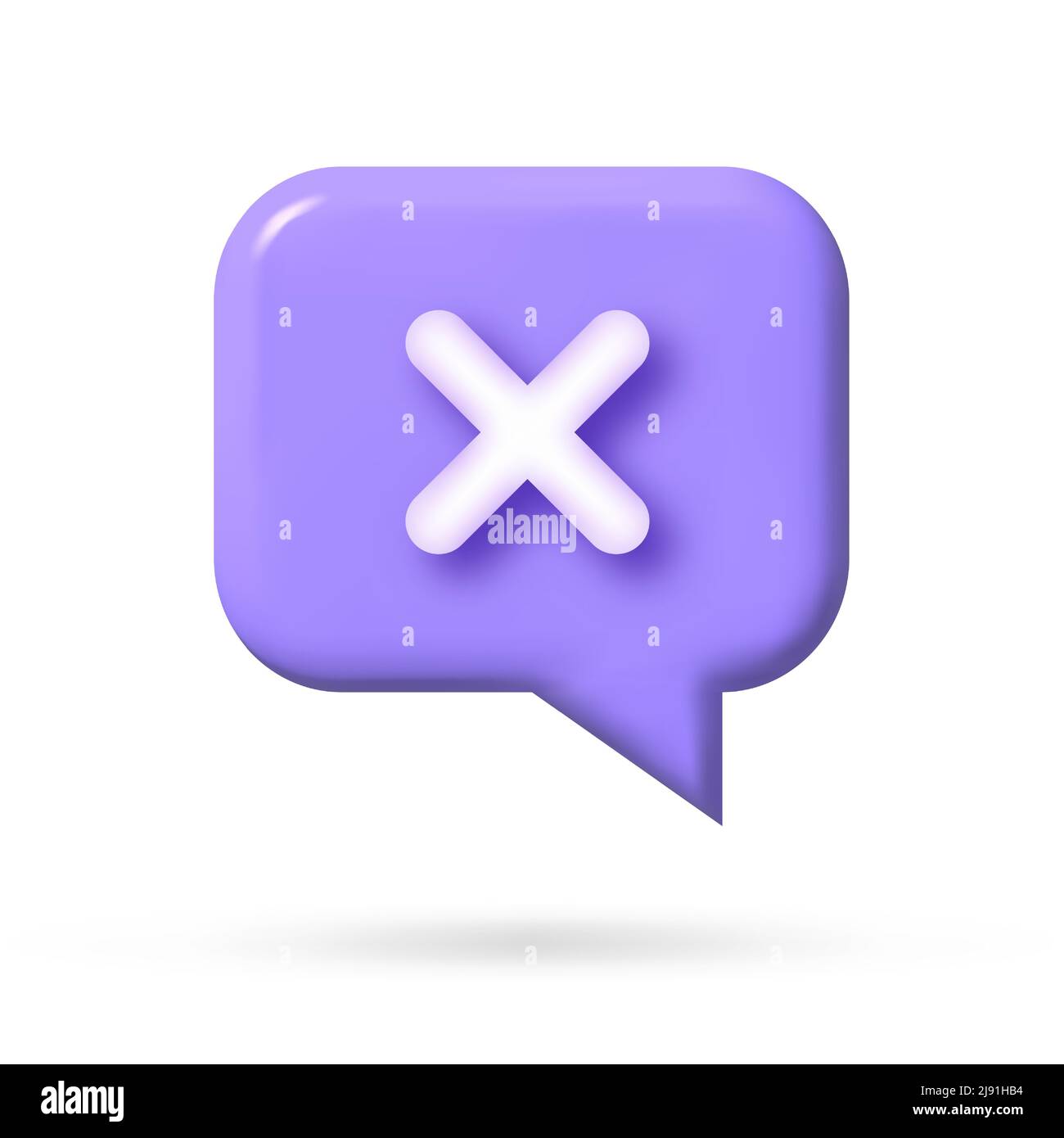 Cross ban and error icon. Vector 3d illustration Stock Vector Image ...