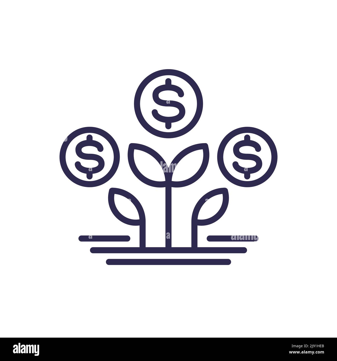 Passive income, growing money line icon Stock Vector Image & Art - Alamy