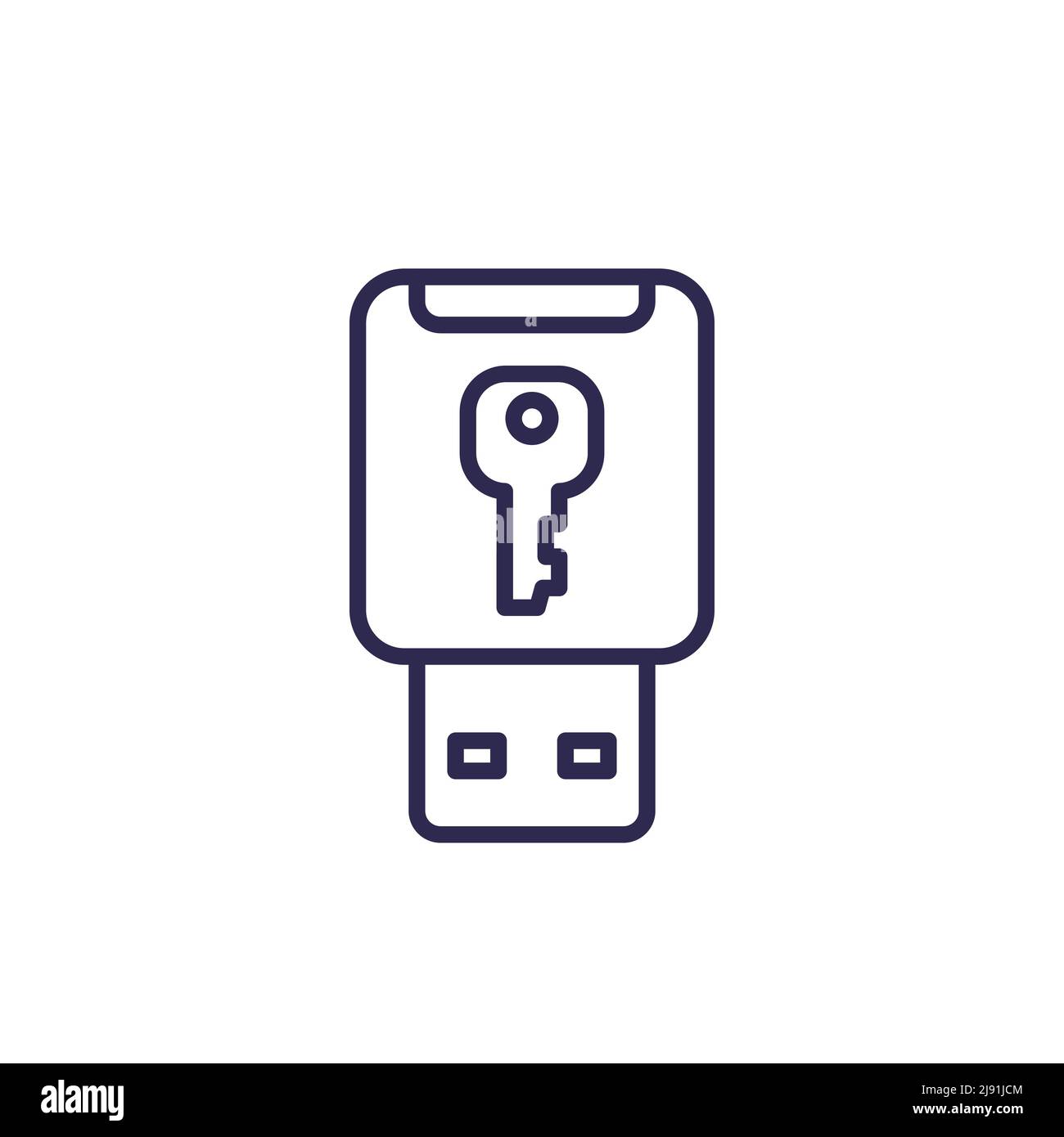 usb stick security key line icon Stock Vector Image & Art - Alamy