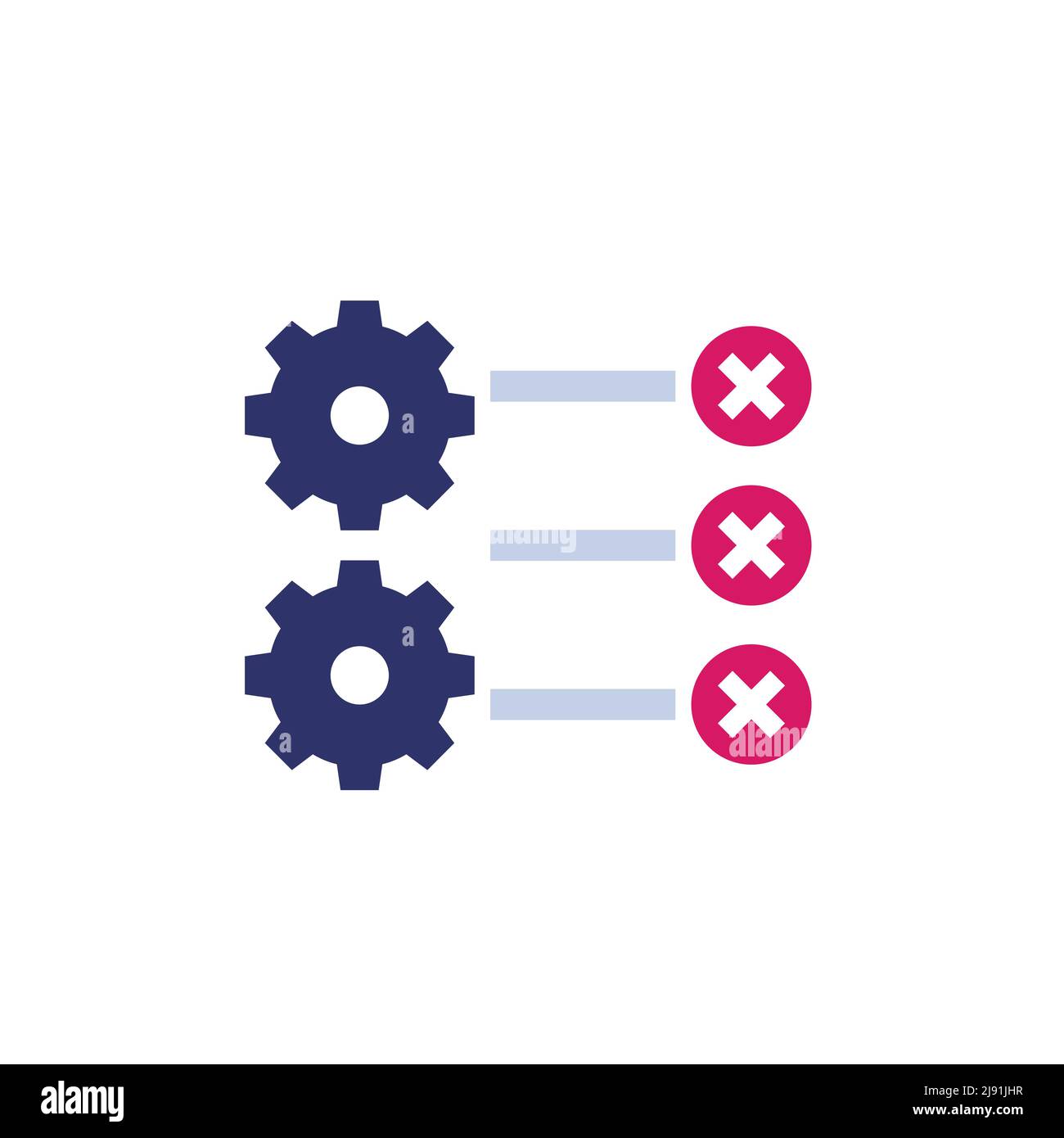 Error in process icon Stock Vector Images - Alamy