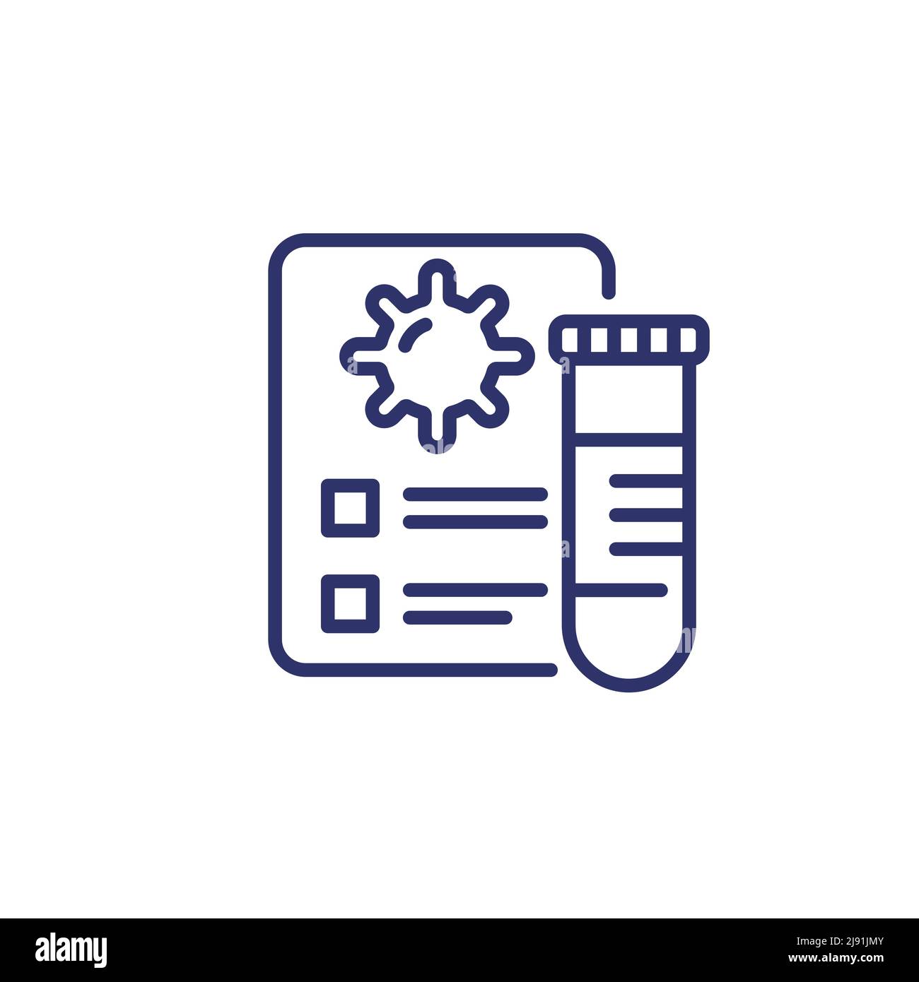 Covid-19 test line icon, vector Stock Vector Image & Art - Alamy