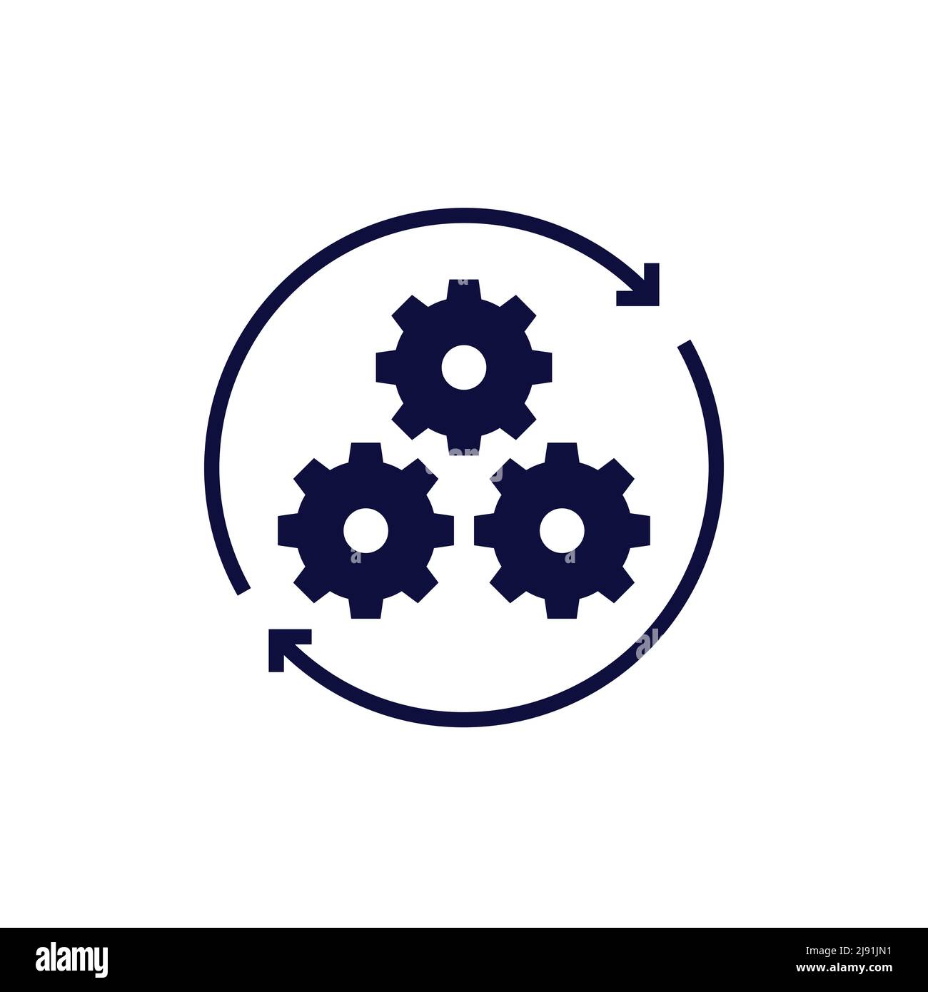 operations, process icon with gears Stock Vector Image & Art - Alamy