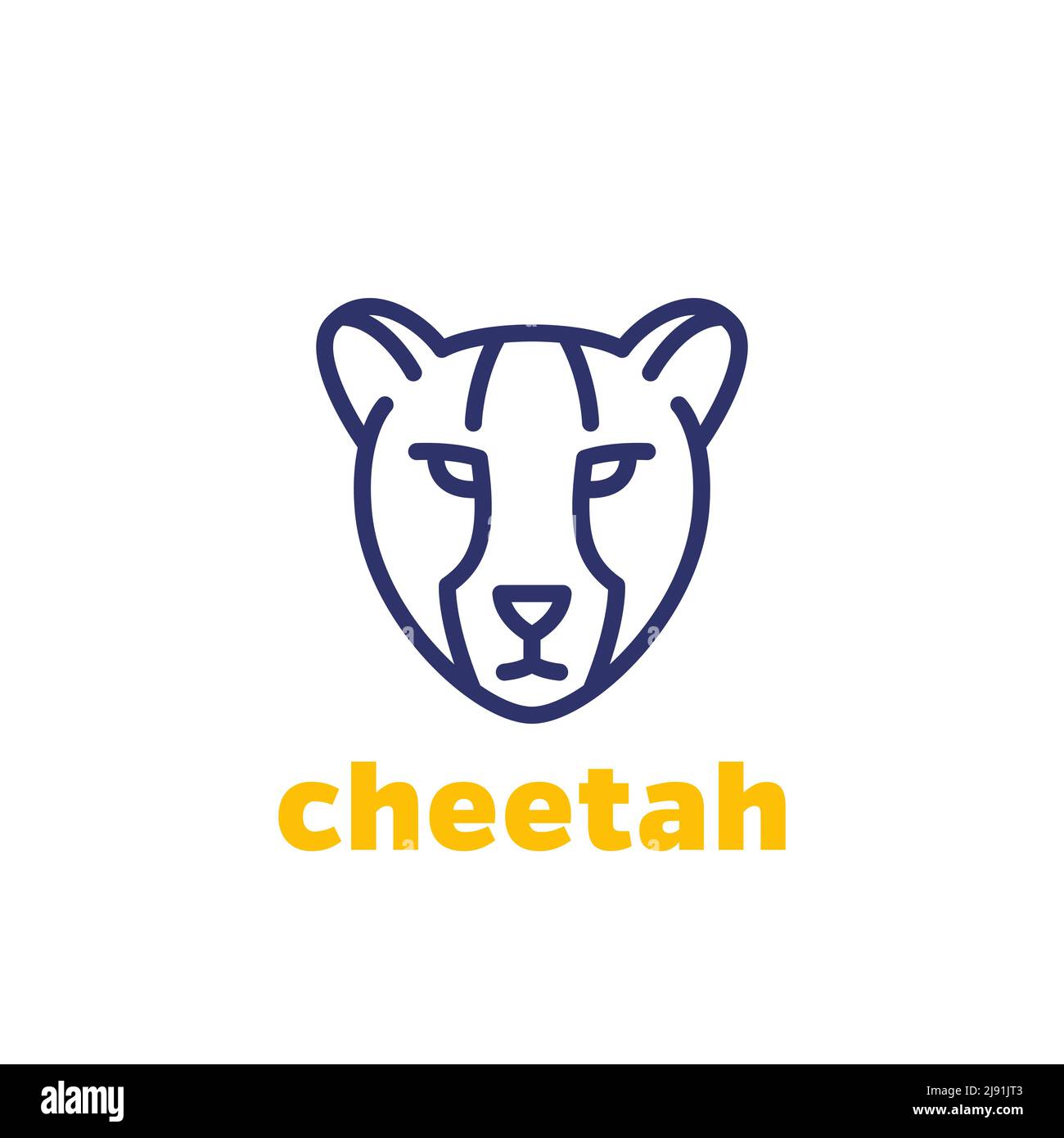 cheetah logo, animal face line icon Stock Vector Image & Art - Alamy