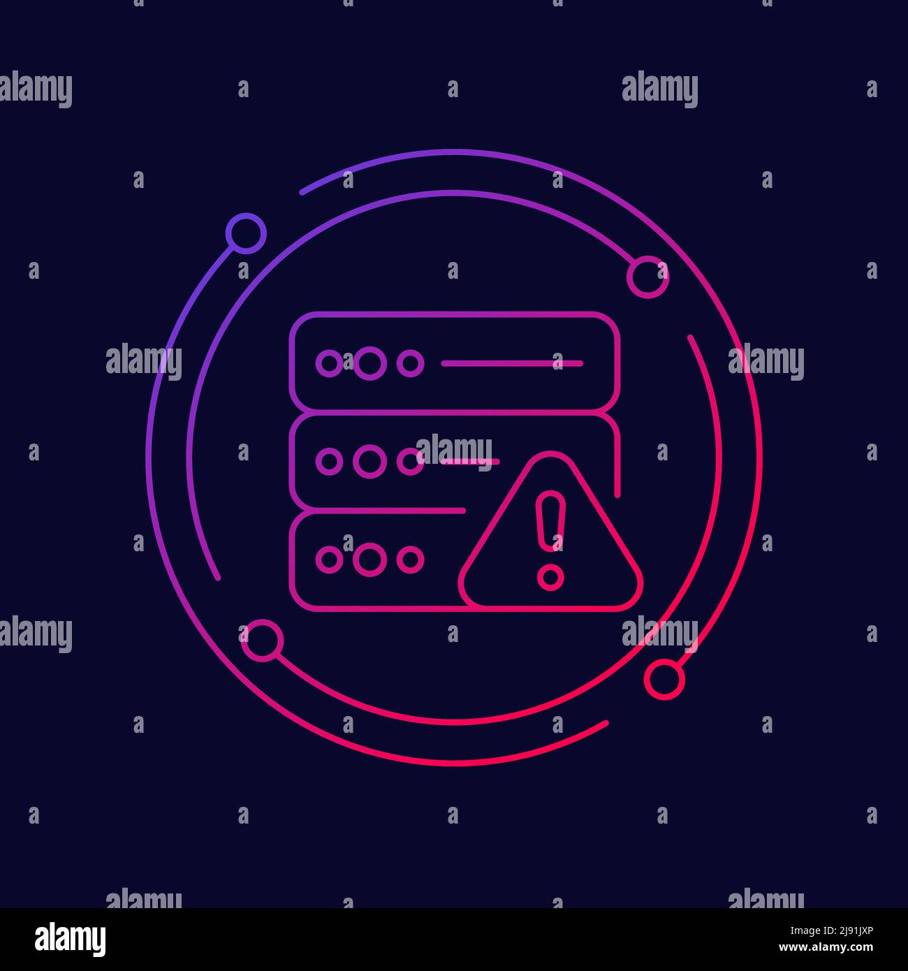 server crash, failure line icon Stock Vector Image & Art - Alamy