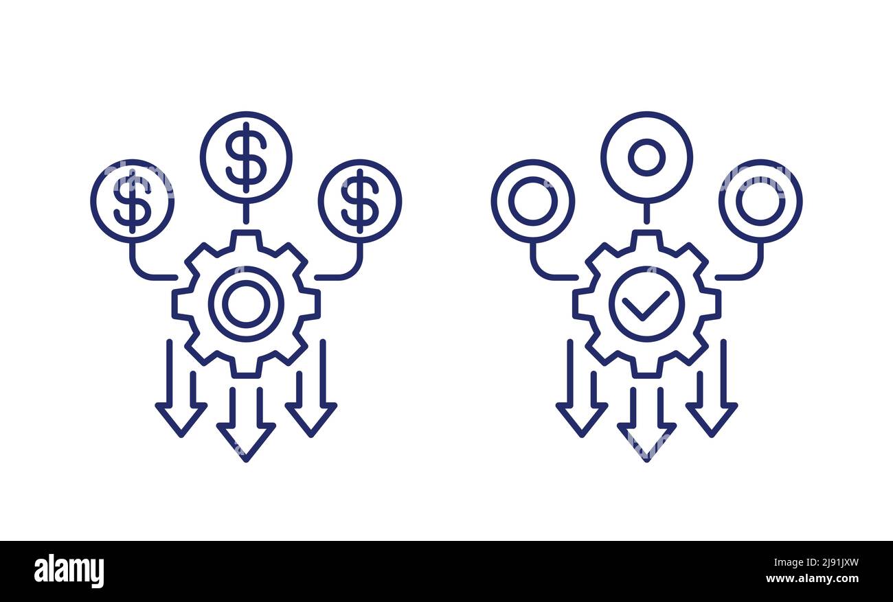 cash flow optimization line icons Stock Vector Image & Art - Alamy