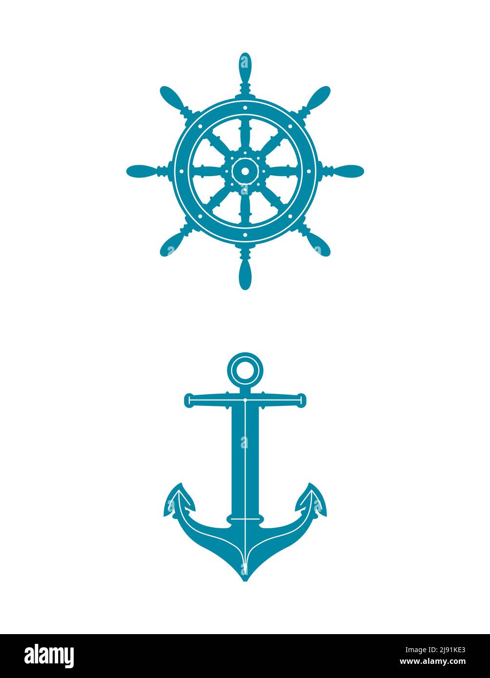 Ship Wheel And Anchor Clip Art