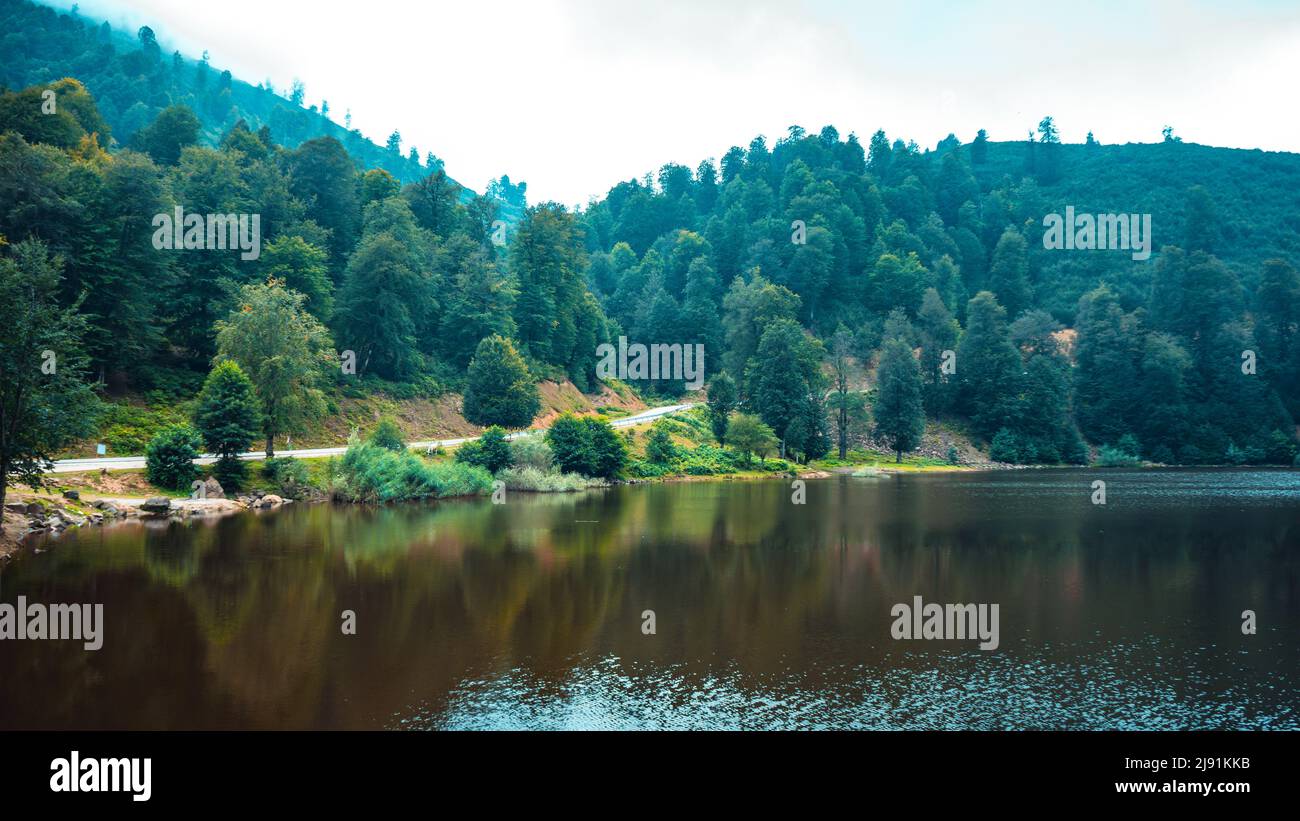 Lake Duden and green trees, Erbaa, Tokat, Turkey Stock Photo - Alamy