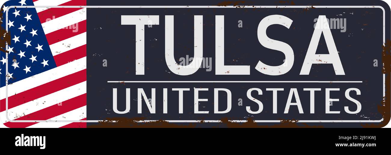 Tulsa route sign on a white background vintage Stock Vector Image & Art ...