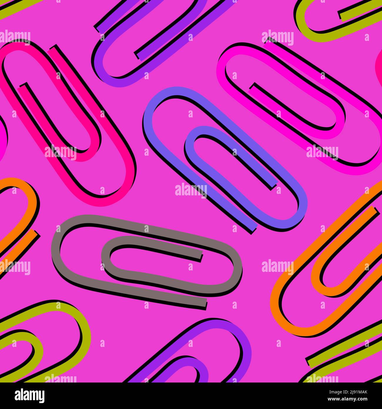 School seamless paper clip pattern for fabrics and packaging and linens ...